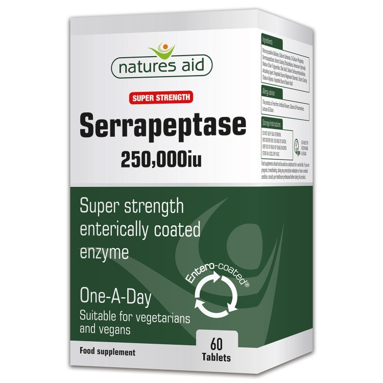 Serrapeptase 250 000 IU 60 tableta Natures Aid - Online apoteka Srbotrade